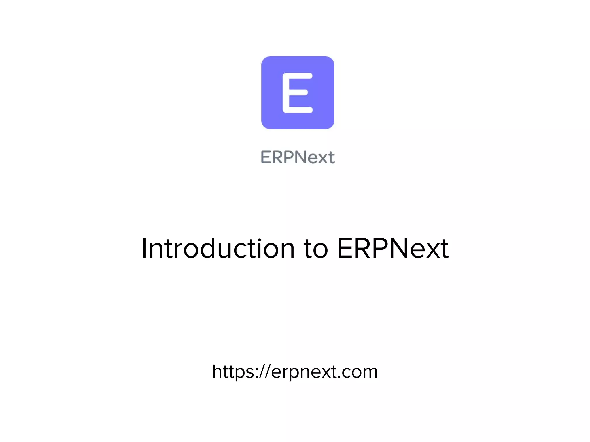 Introduction to-erp next | PDF