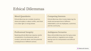 A ppt for MBA professional to get the knowledge about Ethics | PDF