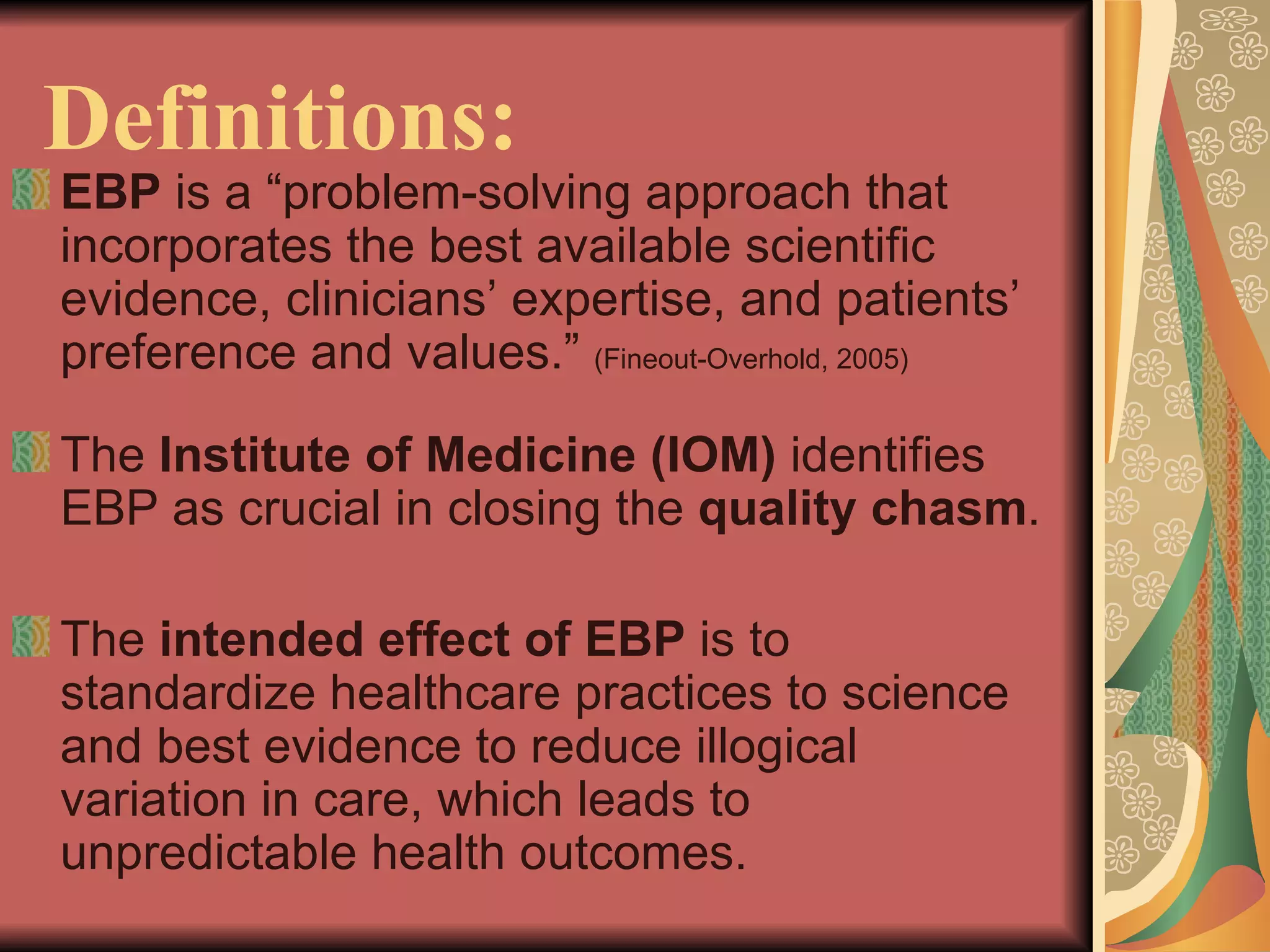 Introduction to Evidence-Based Practice | PPT