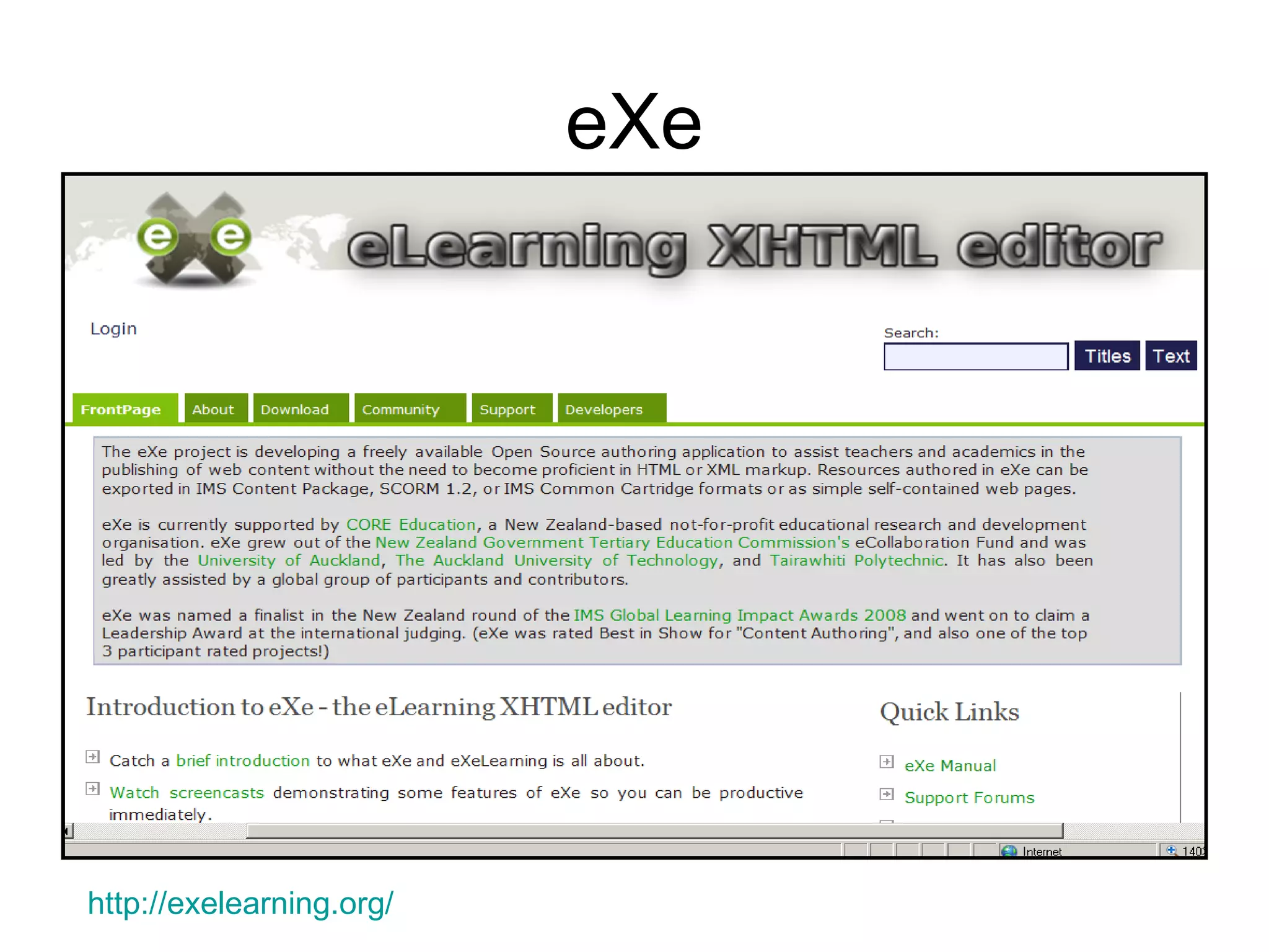 Introduction To eXe | PPT