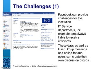Introduction To Facebook: Opportunities and Challenges For The ...