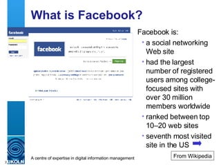 Introduction To Facebook: Opportunities and Challenges For The ...