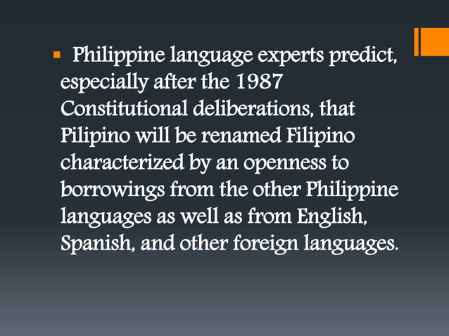 Introduction To Filipino Languages | PPTX
