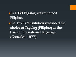 Introduction To Filipino Languages | PPTX