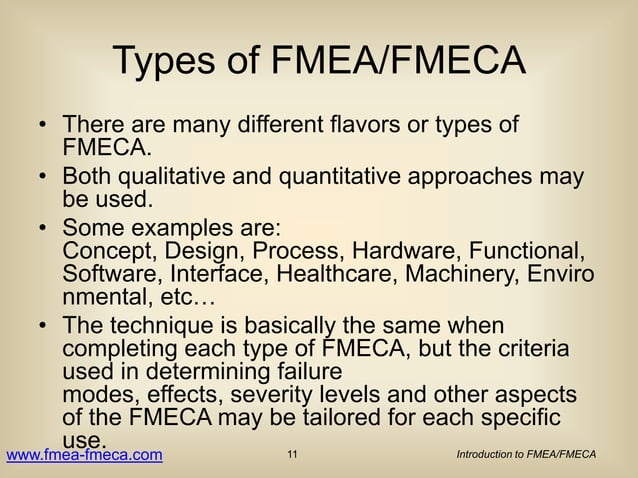 Introduction to FMEA/FMECA | PPTX | Business Accounting & Finance ...