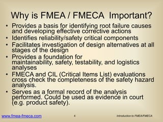Introduction to FMEA/FMECA | PPTX