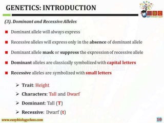 Introduction to-genetics-ppt-by-easybiologyclass | PPTX