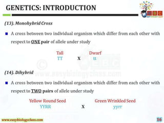 Introduction to-genetics-ppt-by-easybiologyclass | PPTX