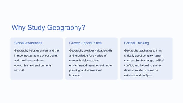 Introduction to Geography | PPT