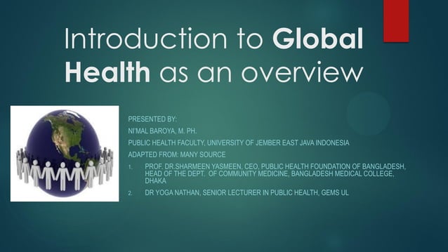 Introduction to Global Health as an overview | PDF | Diseases and ...