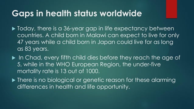Introduction to Global Health as an overview | PDF | Diseases and ...