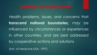 Introduction to Global Health as an overview | PDF
