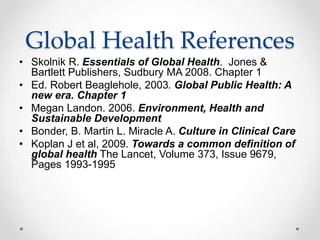The Introduction to global health concept | PPT