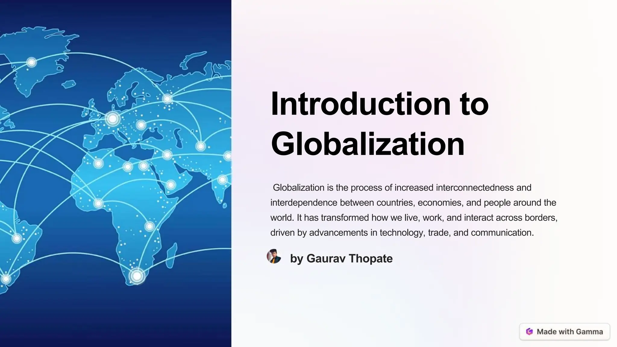 Introduction-to-Globalization in the world(1).pptx | Logistics and Transportation Industry ...