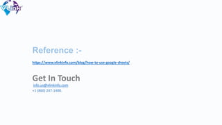 Introduction-to-use-Google-Sheets-Guide-pptx | PPTX