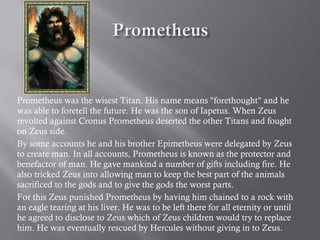 Epimetheus Greek Mythology For Kids