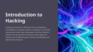 Introduction-to-Hacking.pptx............ | PPTX | Antivirus Software ...