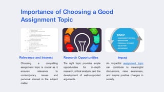 Higher Modern Studies Assignment Topicss | PPT