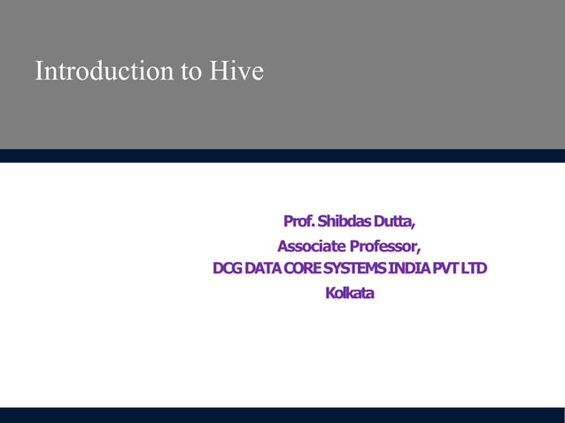 An Introduction-to-Hive and its Applications and Implementations.pptx | Databases | Computer ...