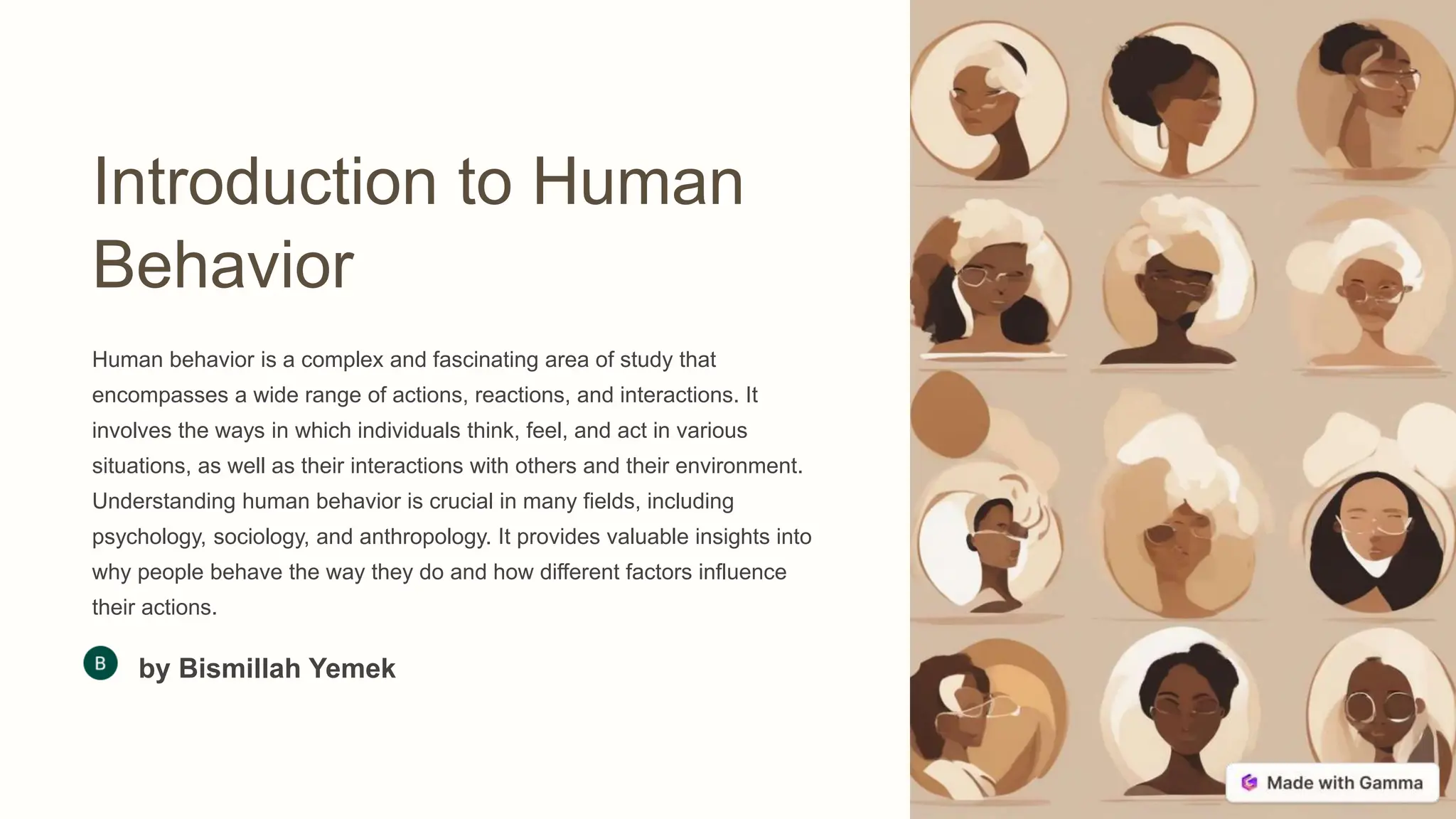 Introduction-to-Human-Behavior. Look at description below | PPTX