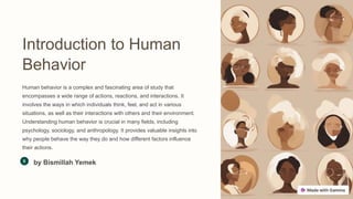 Introduction-to-Human-Behavior. Look at description below | PPT