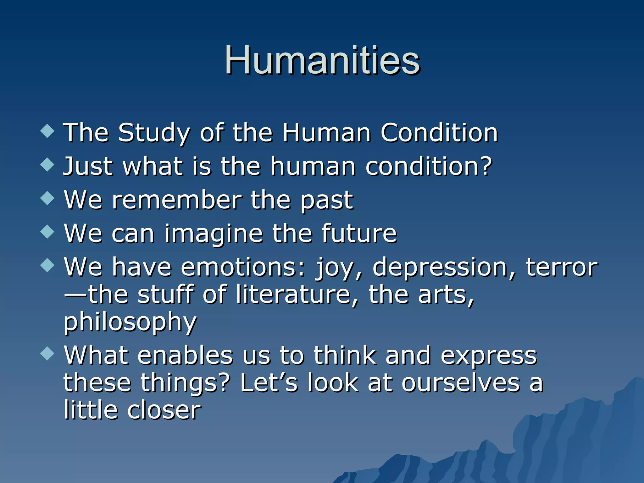 Introduction to the Humanities | PPT