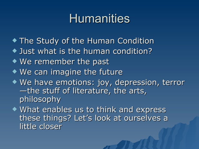 Introduction to the Humanities | PPT