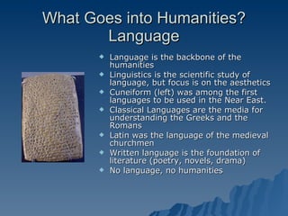 Introduction to the Humanities | PPT
