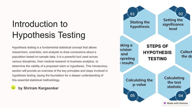 Introduction-to-Hypothesis-Testing Explained in detail | PPTX