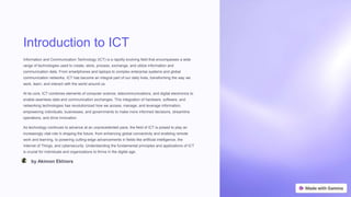 Introduction-to- Information and Communication Technology | PPTX