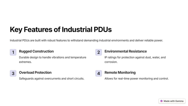 Introduction to Industrial PDUs - Raptor Power Systems | PPT