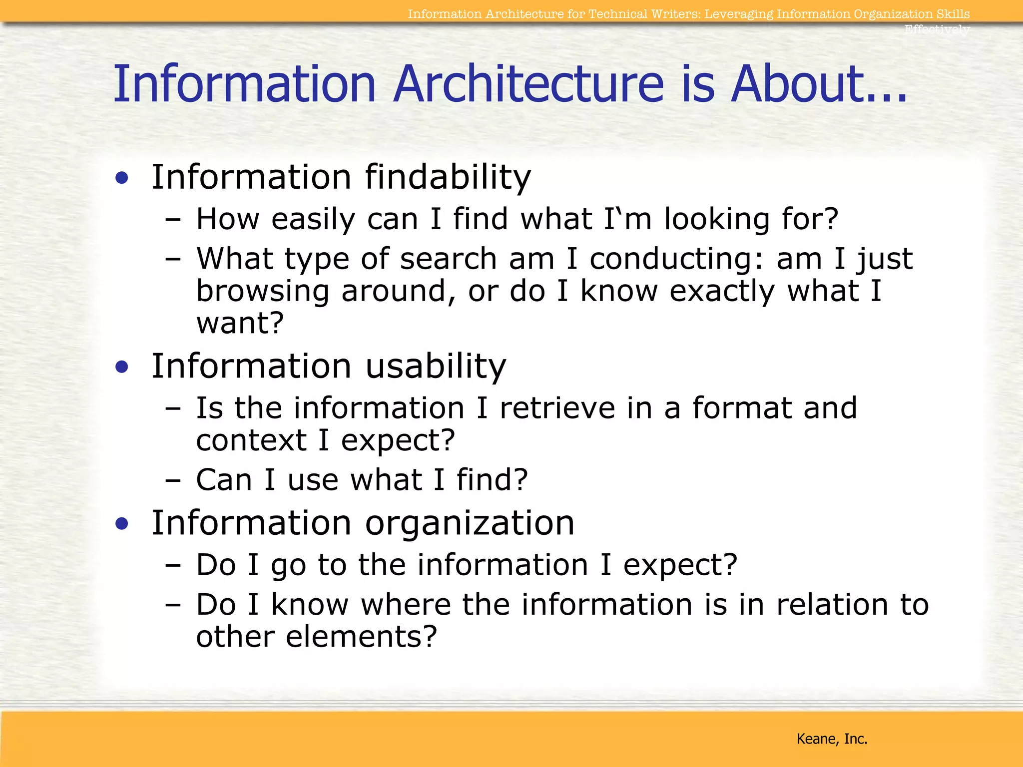 Introduction to Information Architecture | PPT