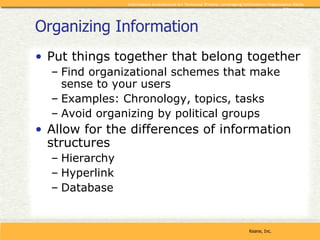 Introduction to Information Architecture | PPT