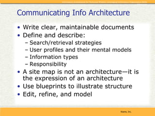 Introduction to Information Architecture | PPT