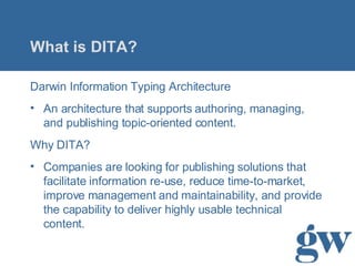 Introduction To Information Modeling With DITA | PPT