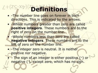 Introduction To Integers | PPT
