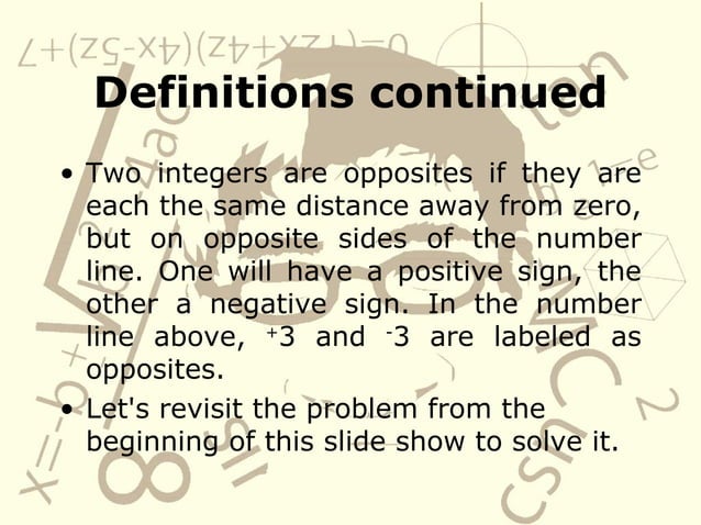 Introduction To Integers | PPT
