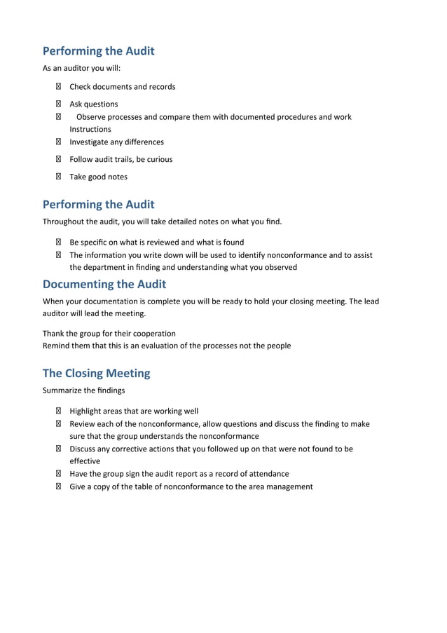 Introduction to Internal Auditing FSMS | DOC