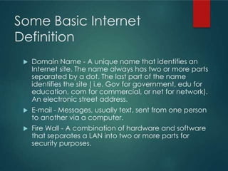 INTRODUCTION-TO-INTERNET.power -point -p | PPT