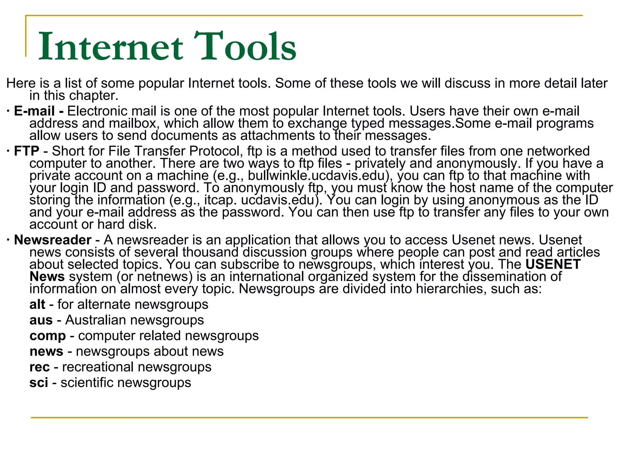 Introduction To Internet And Www 6 | PPT