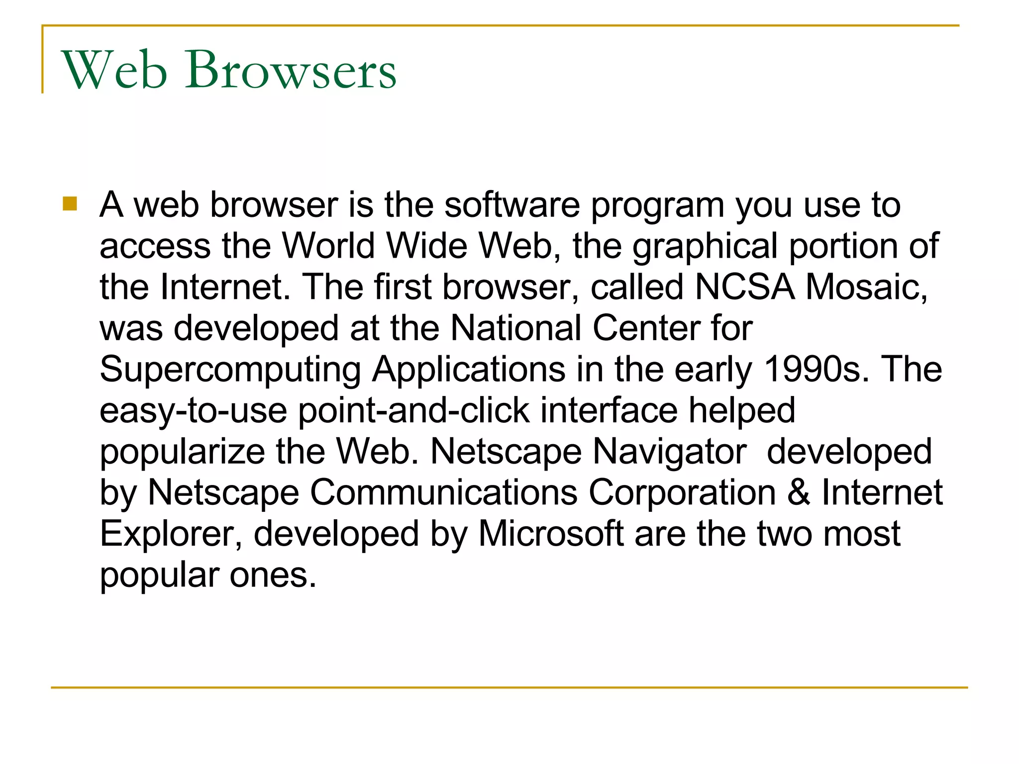Introduction To Internet And Www 6 | PPT