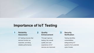 What is IoT Testing? Types, Framework & Tools | PPT