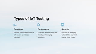 What is IoT Testing? Types, Framework & Tools | PPT