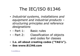 The IEC/ISO 81346 - Industrial systems, installations and equipment and ...