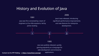 Introduction to Java Presentation , educational | PPT