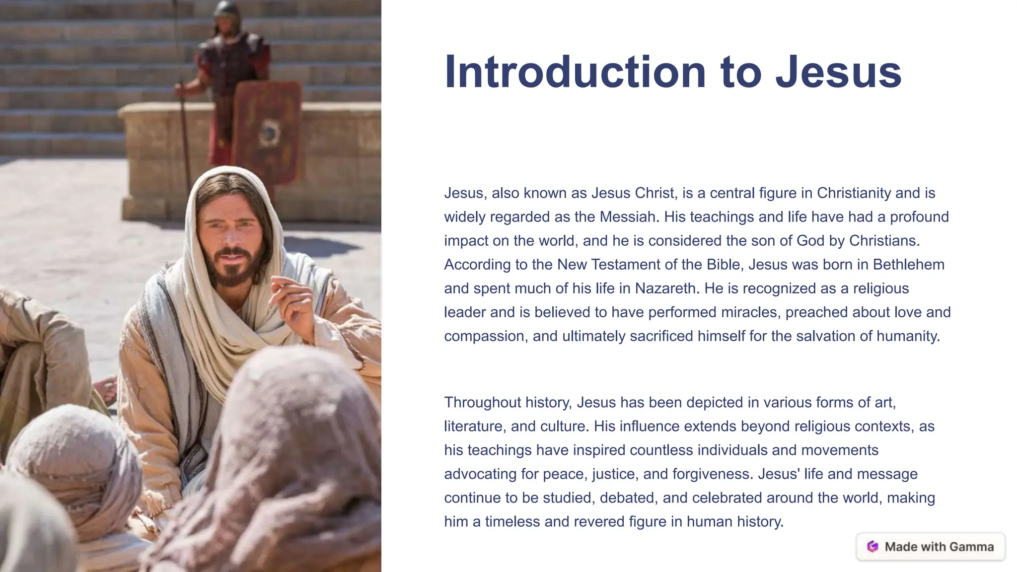 Brief history about jesus christ(king of kings) | PPTX