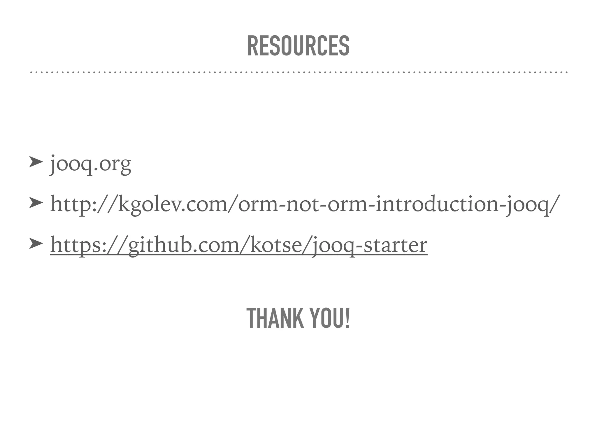 Introduction to jOOQ | PDF