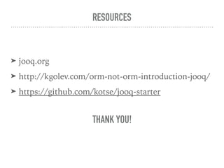 Introduction to jOOQ | PDF