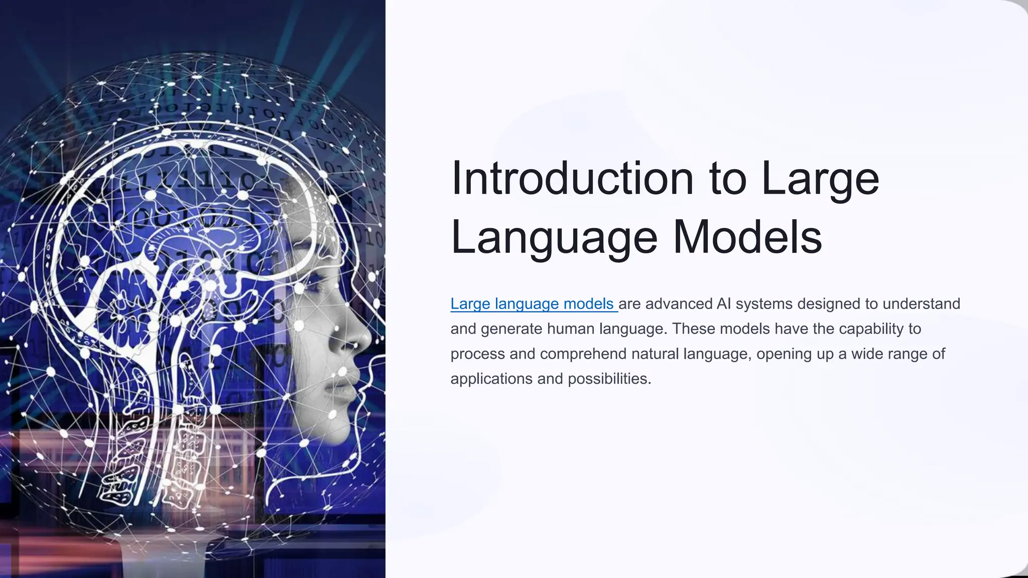 Introduction To Large Language Modelspptx Technology Industry