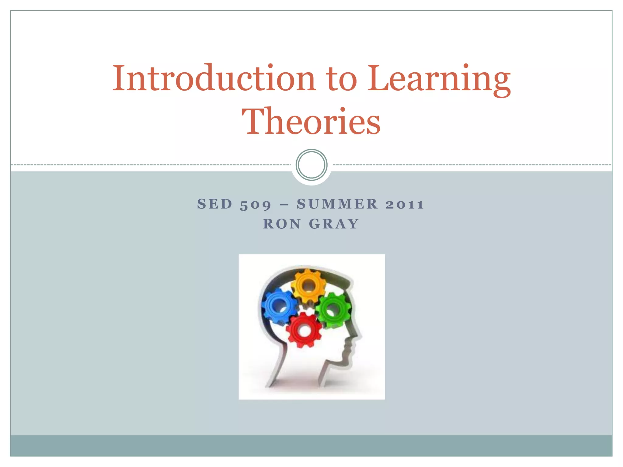 Introduction to-learning-theories | PPT